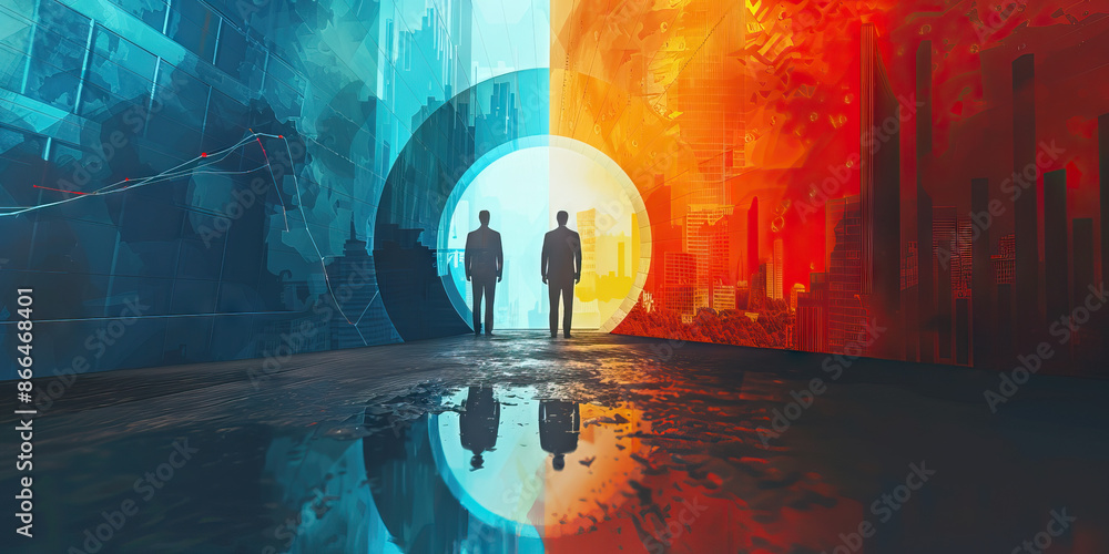 Income Disparity: A visual representation of income inequality, with a ...