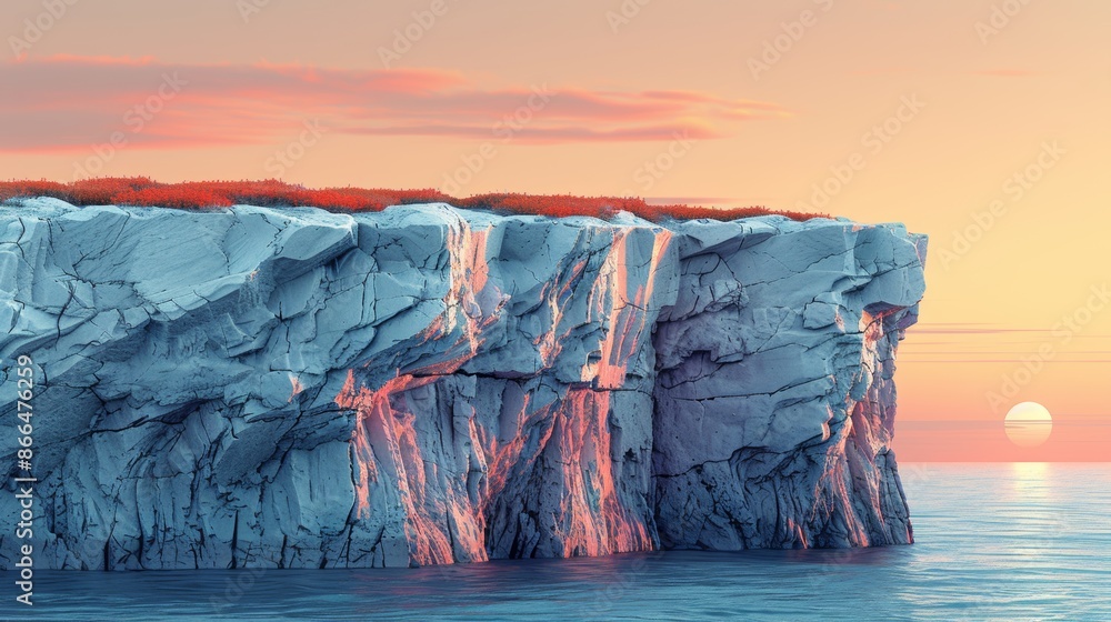 An animation showing a wilderness exploration theme with stone ridges ...