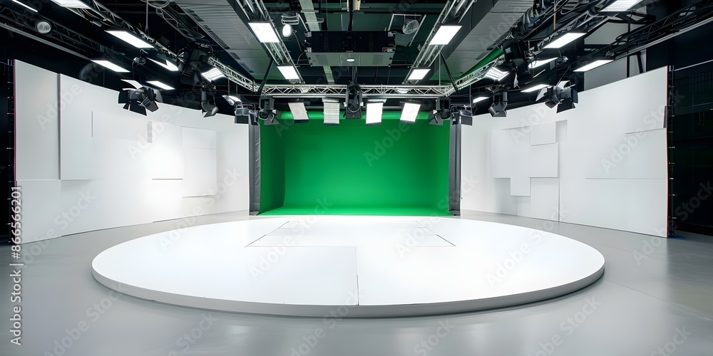 Design Ideas for TV Studios with Green Screen Backgrounds for High ...