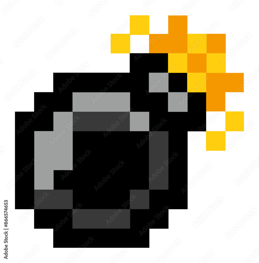 Stock-Vektorgrafik „pixel object and game icon, vector drawing of a ...
