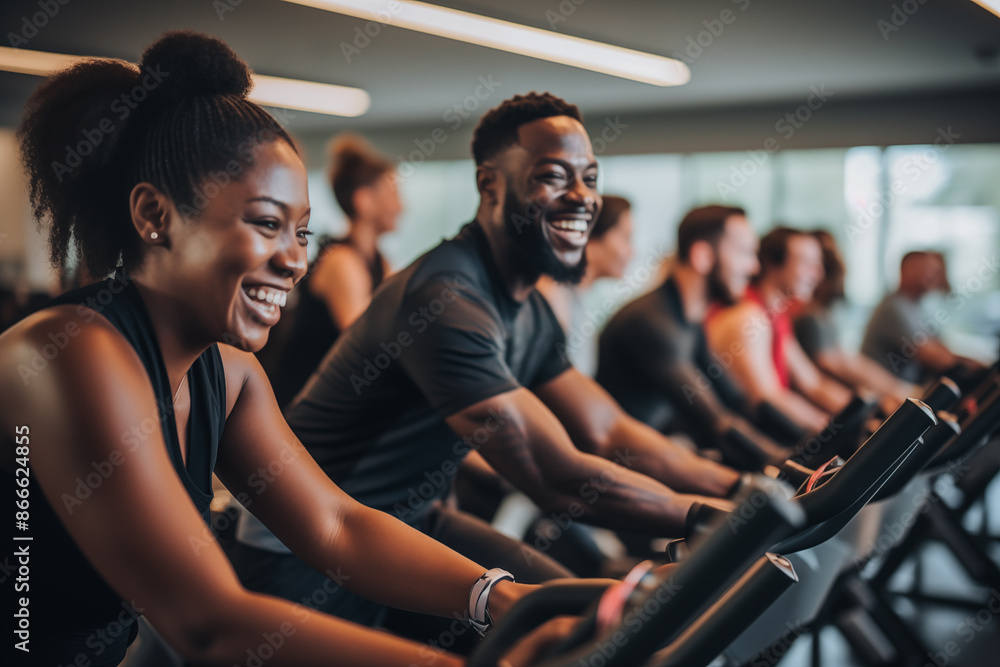 Image of an African American man and woman laughing with each other ...
