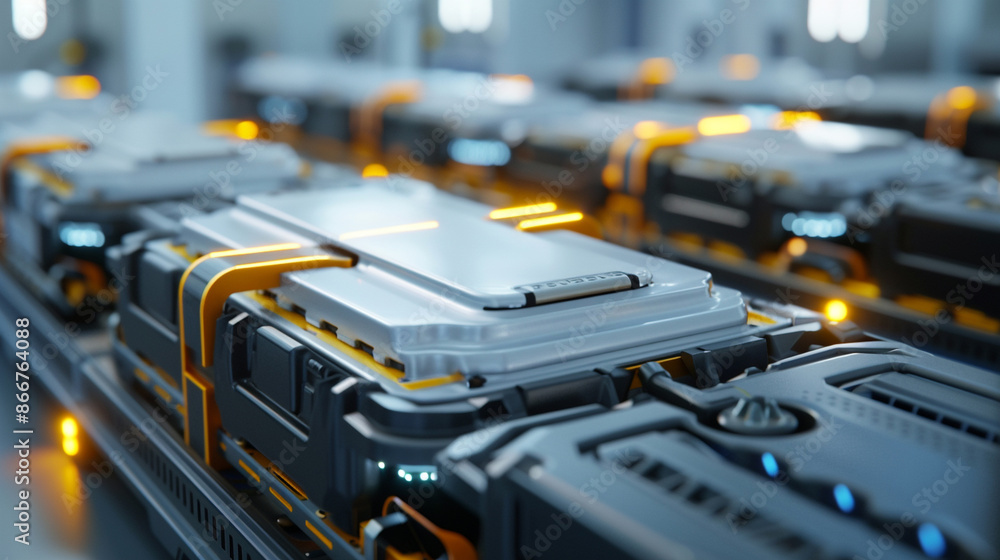 Electric vehicle lithium battery or Electric car battery. Lithium-ion ...