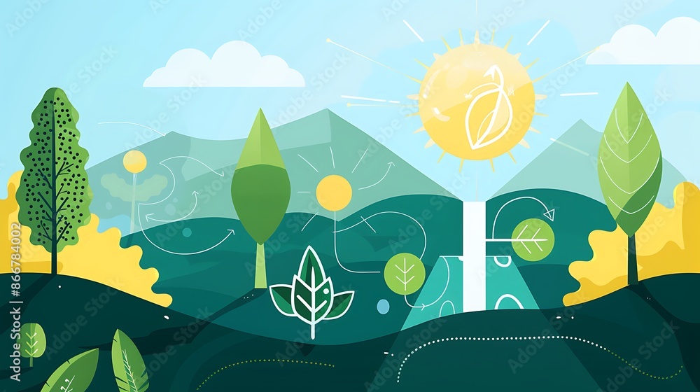 Stepbystep diagram showing the process of photosynthesis including the ...