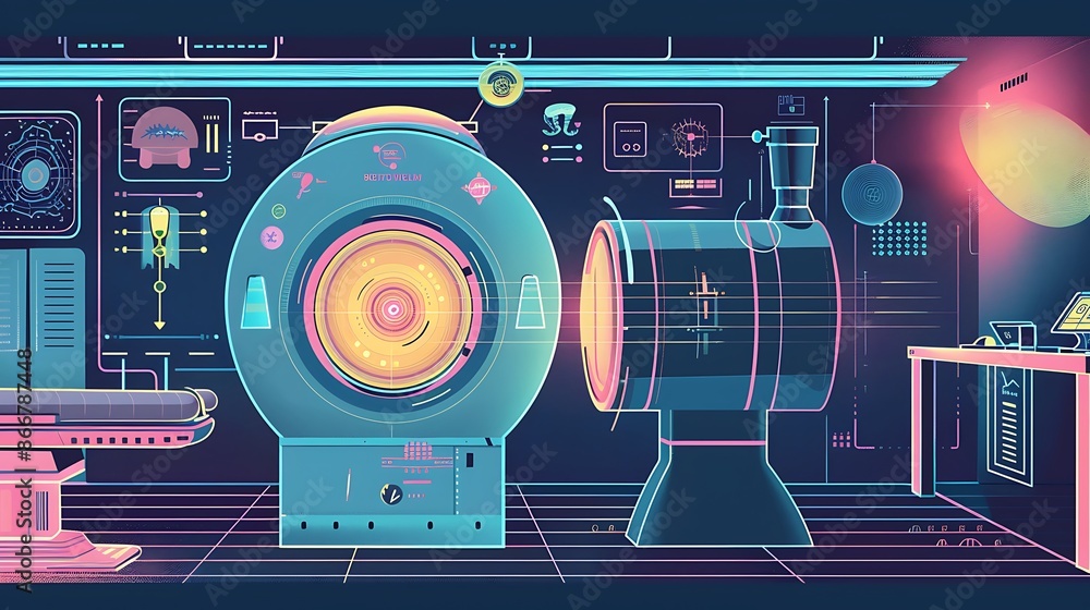 Ilustración de Stock Educational infographic illustrating gamma ray ...
