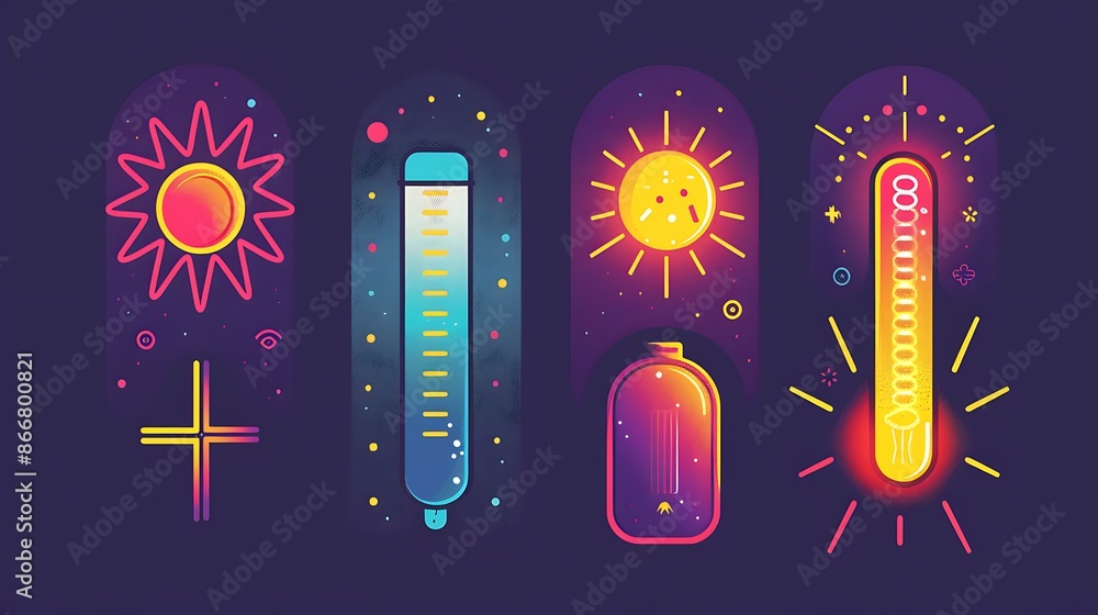 Ilustración de Stock Infographic focusing ultraviolet UV radiation ...