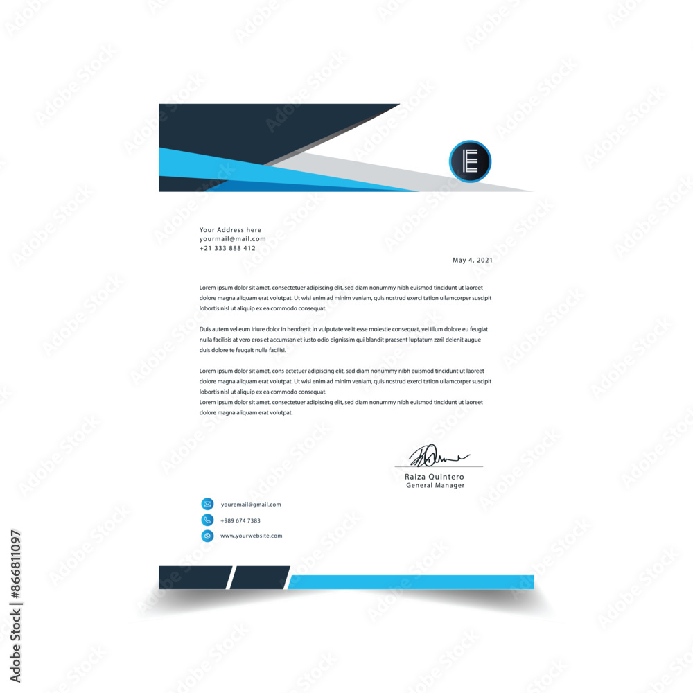Professional business letterhead design for corporate company ...