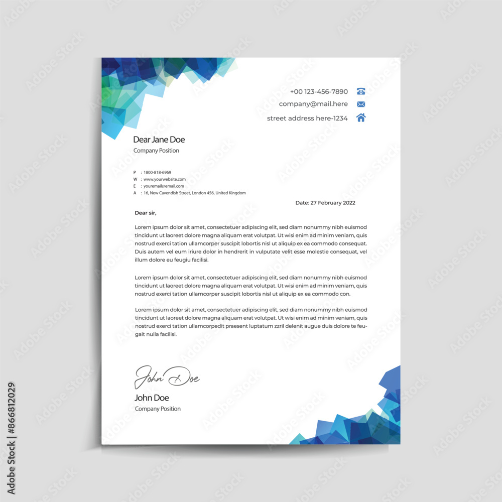 Professional business letterhead design for corporate company ...