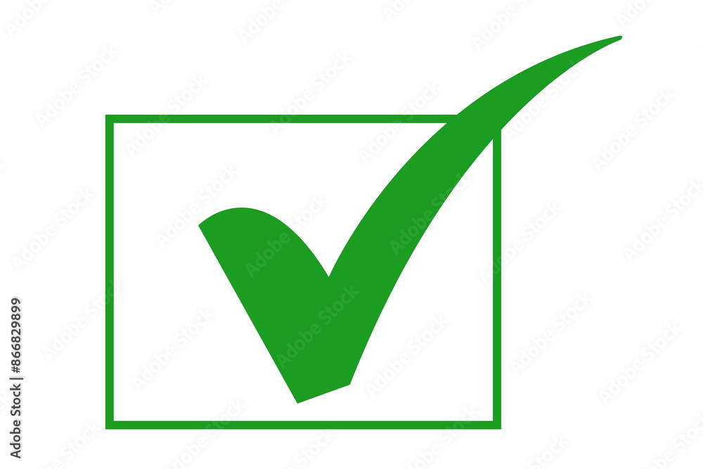 Green check mark in square box png file type transparent background ...
