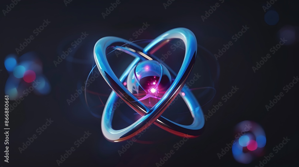 Diagram showing the structure of an atom including the nucleus protons ...
