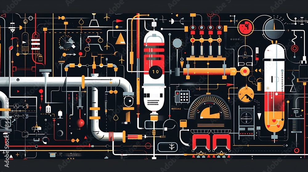 Ilustrace Educational chart on the First Law of Thermodynamics ...