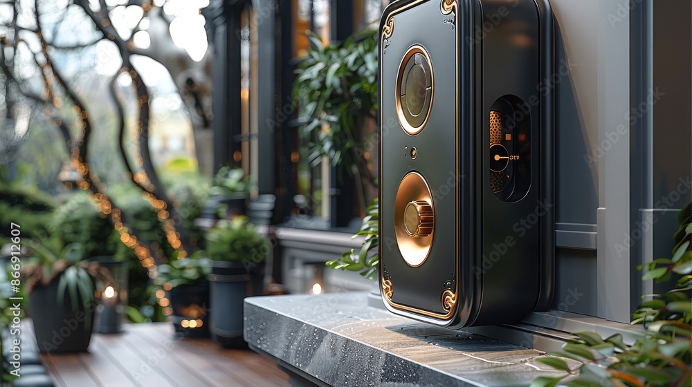 An elegant smart doorbell that combines the sophistication of modern ...