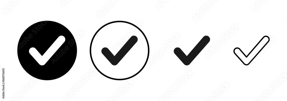 Check icon vector isolated on white background. check mark icon. check ...