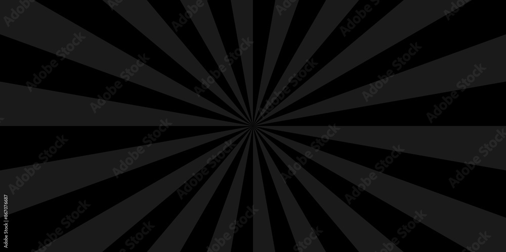 Vector Abstract black and gray sun rays sunburst backdrop background ...