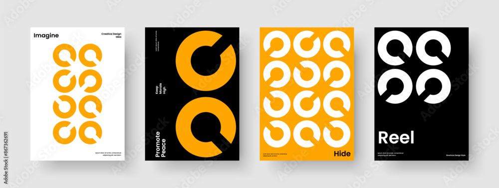 Geometric Book Cover Template. Creative Flyer Layout. Modern Banner ...