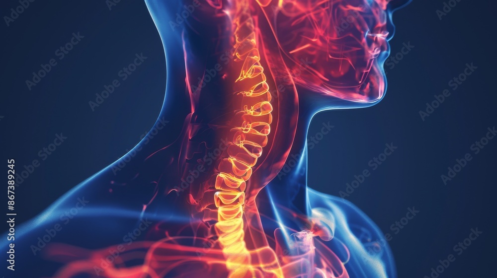 An illustration showcasing the esophagus highlighting the healing ...