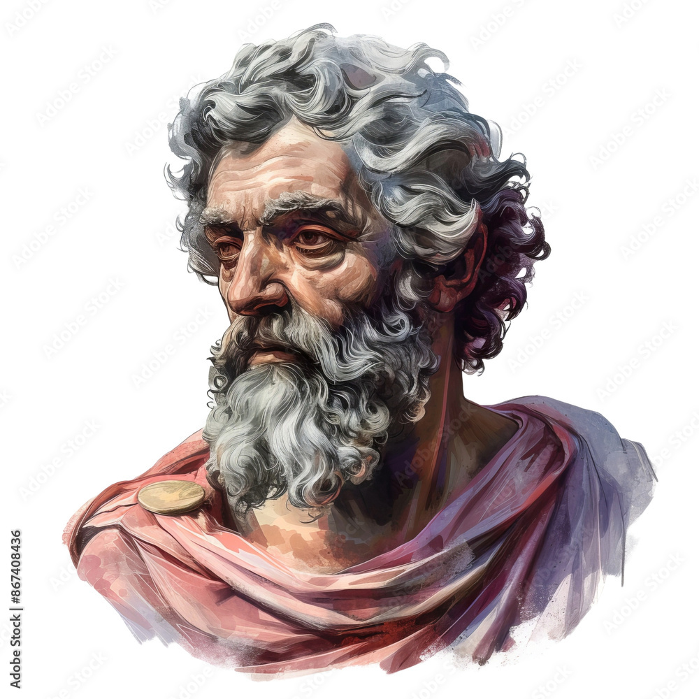 Profile of Anaximenes of Miletus Philosopher with Clear PNG Background ...
