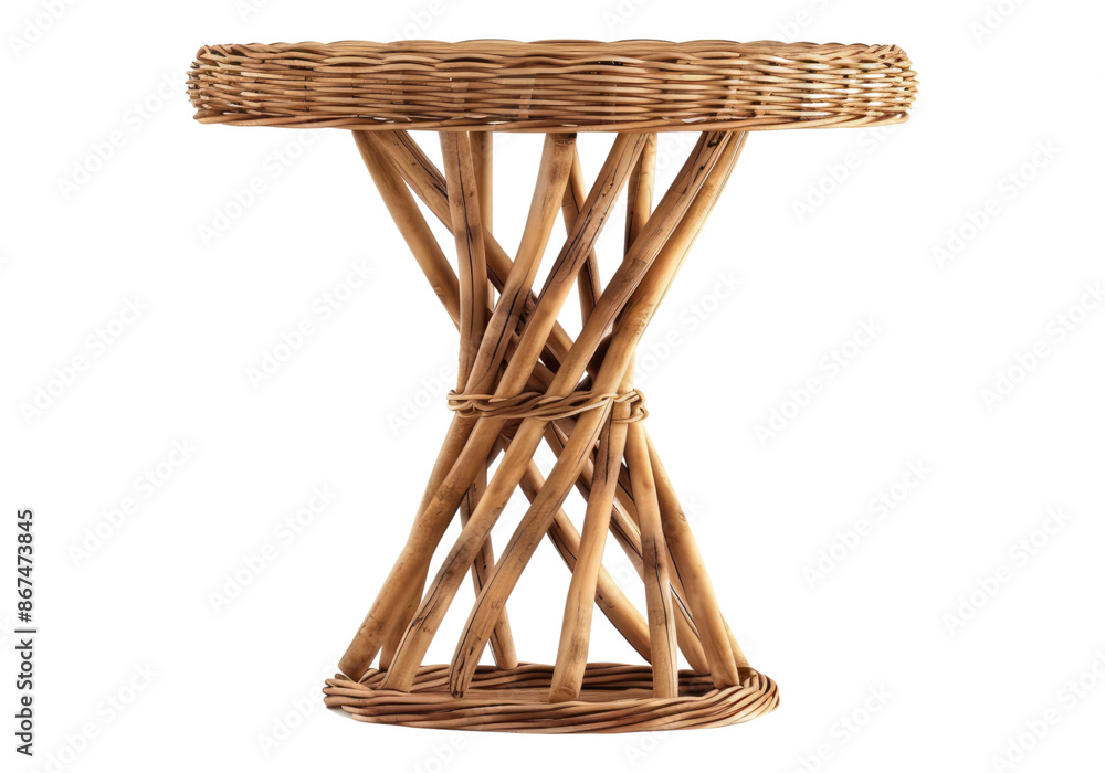 Wicker table isolated, transparent background, PNG, cutout. Stock Photo ...