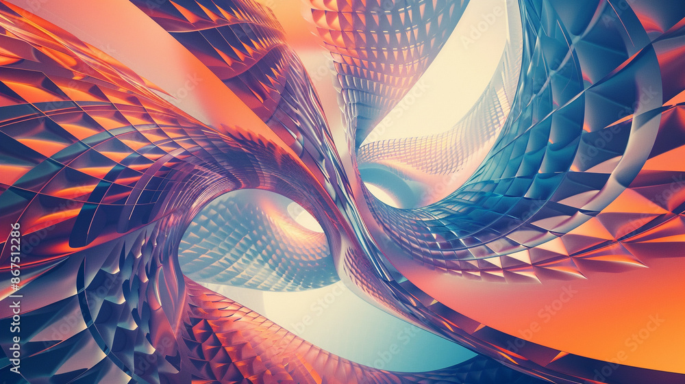 an abstract composition using geometric shapes to explore the concept ...