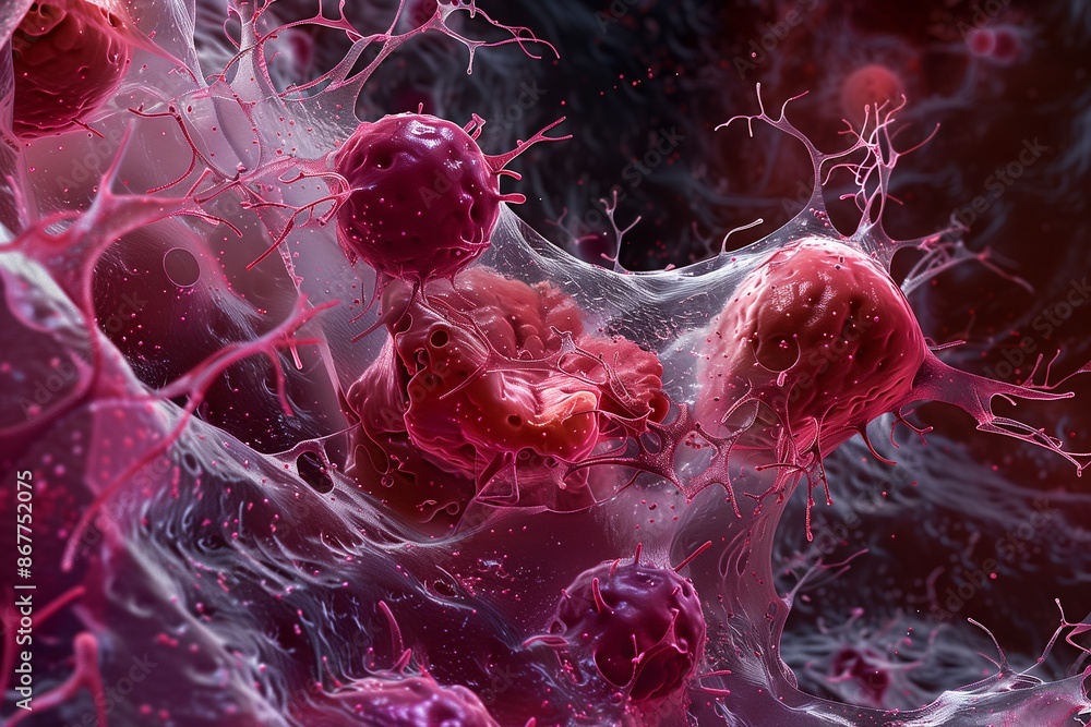 Electron microscopy of blood cells electron Stock Illustration | Adobe ...