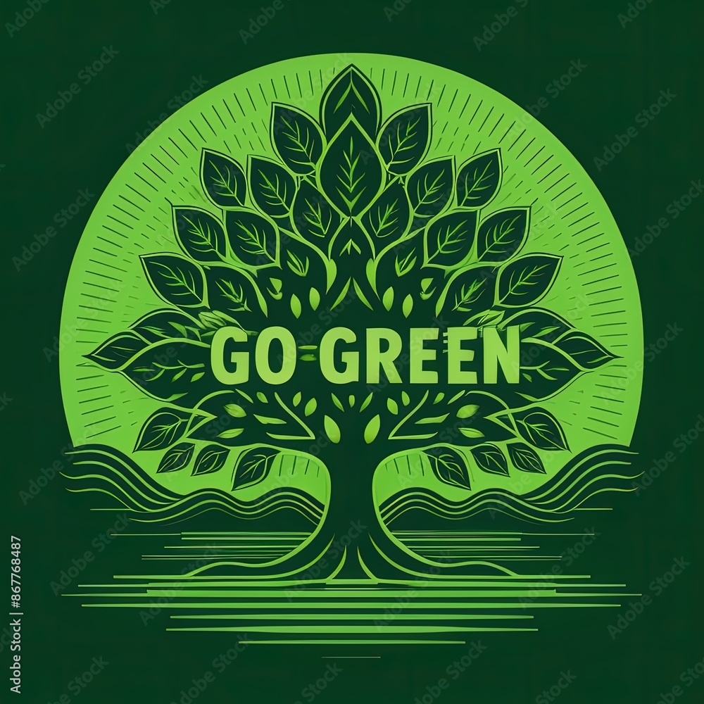 Stock-Illustration „Go Green logo. Save the Planet. Good for Go Green ...