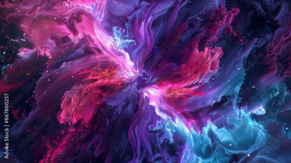 Ilustración de Stock natural form of Volvox with modern visual effects ...