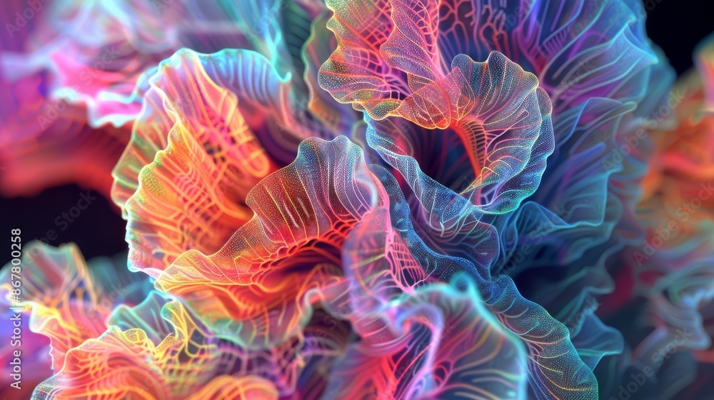 Illustration Stock natural form of Volvox with modern visual effects ...