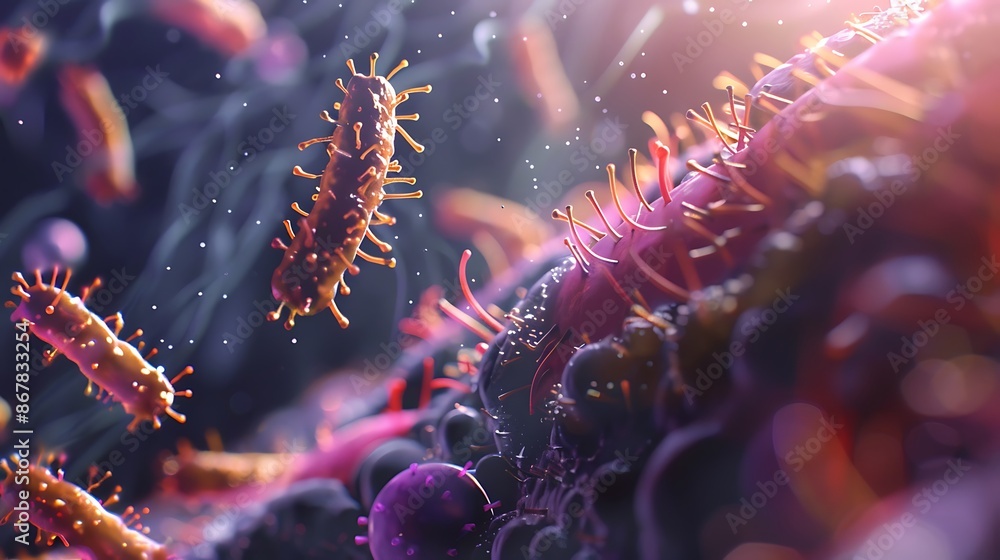 Visual aid on Bacterial Cell Structure illustrating features like cell ...