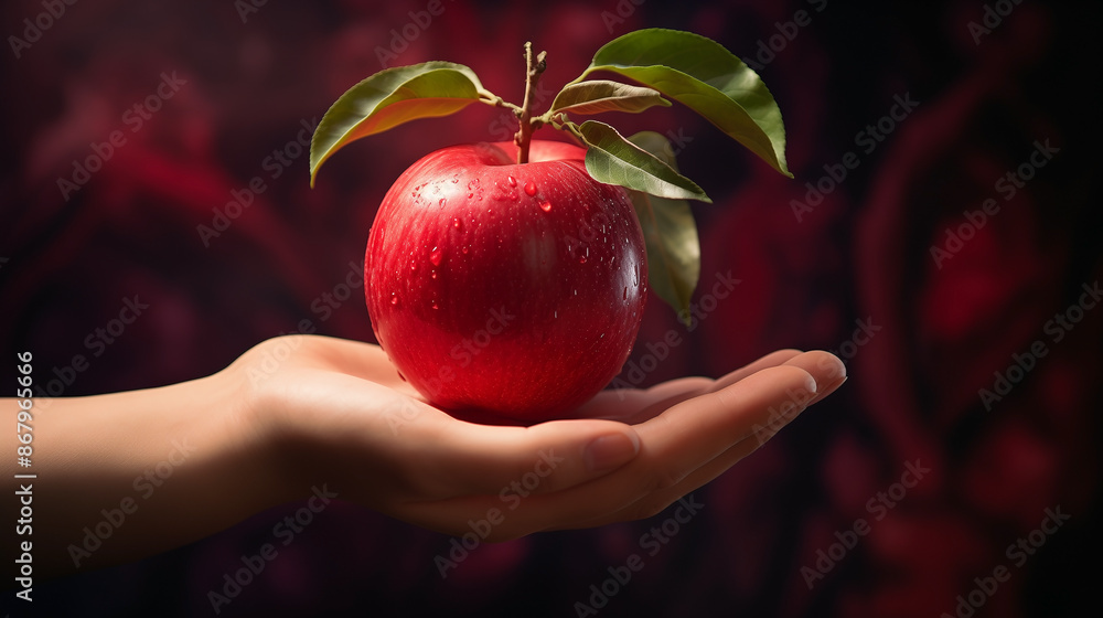 In the biblical story, Eve held the red apple in her hand, a symbol of ...