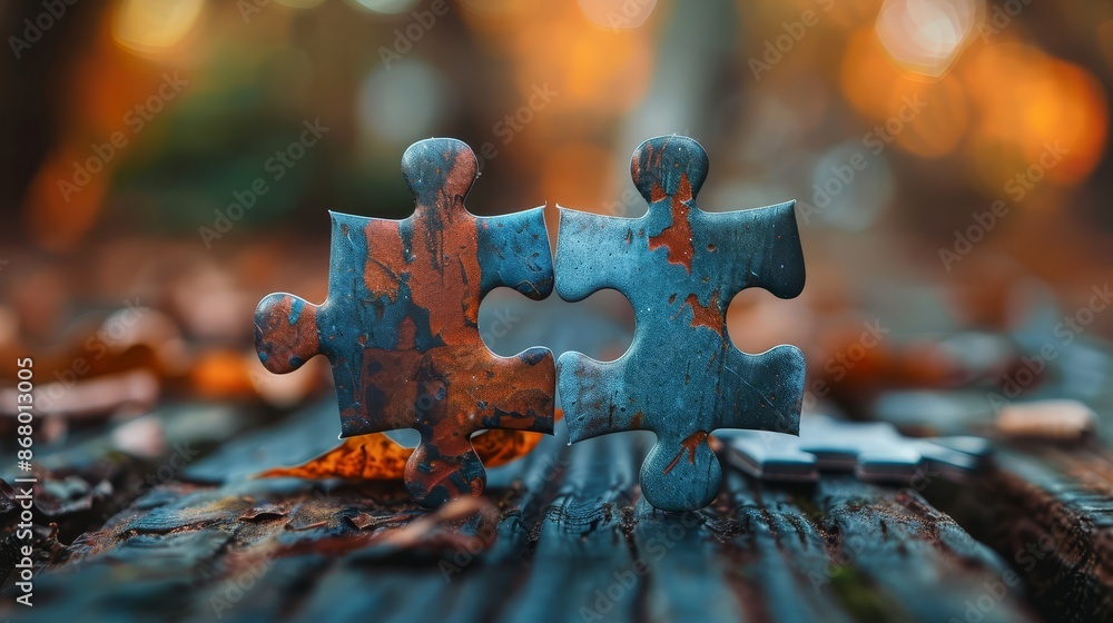 Two puzzle pieces fitting together, symbolizing the strategic fit of a ...