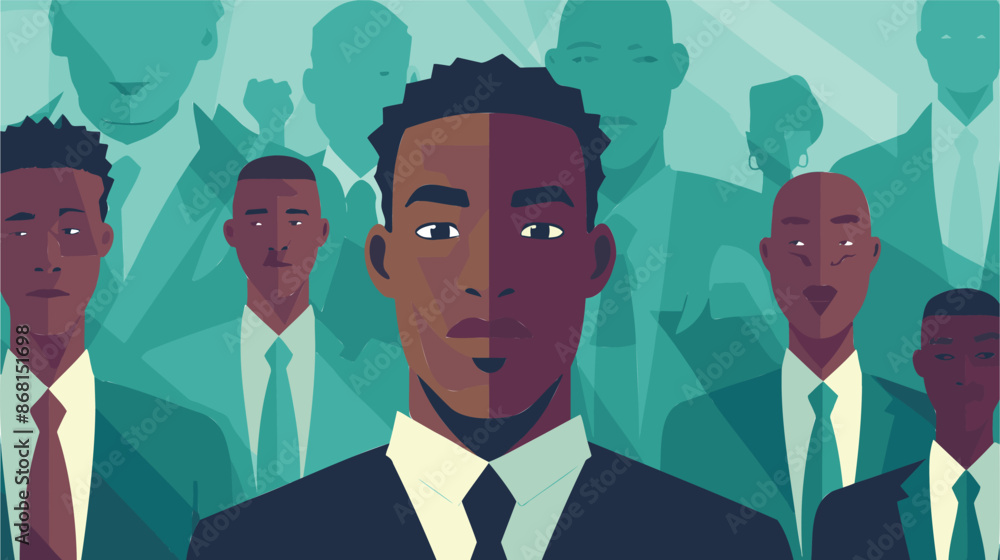 African American businessman overlooked for promotion, representing ...