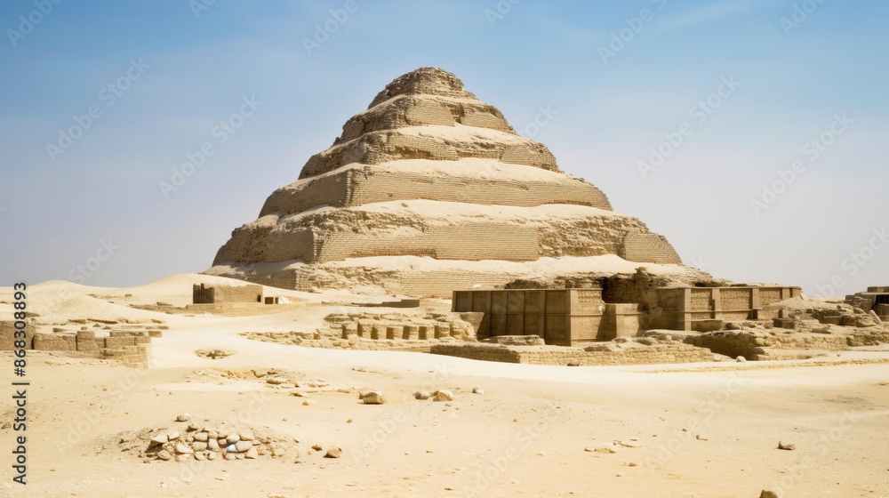 Ancient architectural structure of historical civilization, famous ...
