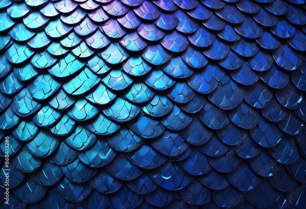 Overlapping blue and gray scales, resembling the texture of a fish or ...
