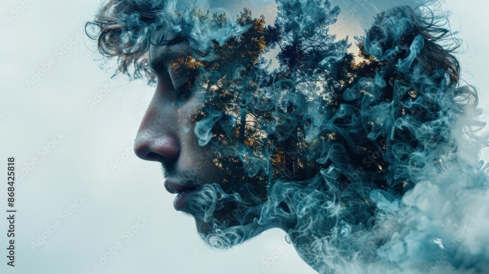 Design a surreal, ethereal full body portrait photo incorporating a ...