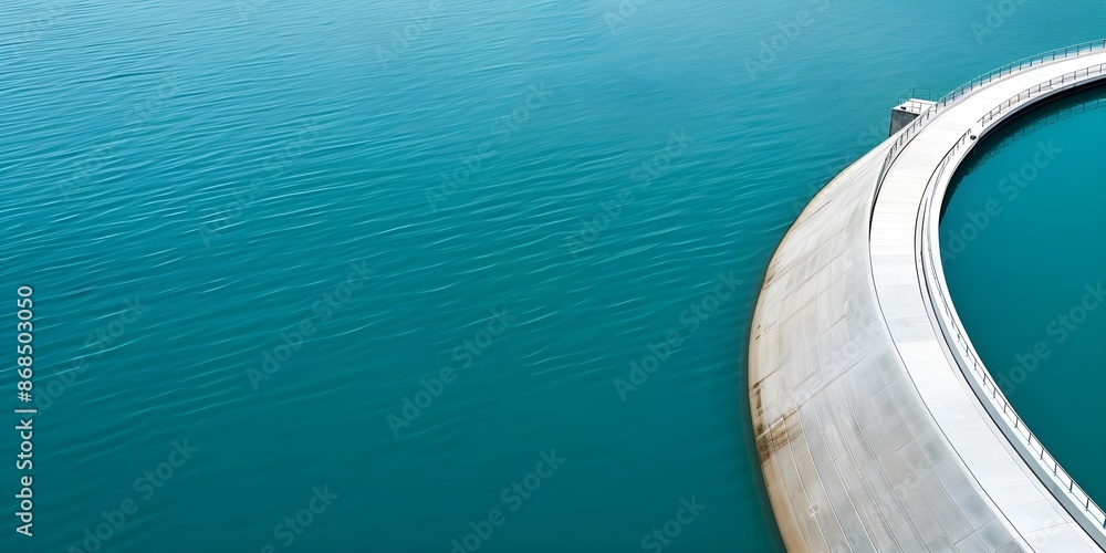 A dam intake for a tidal power plant to harness energy. Concept ...