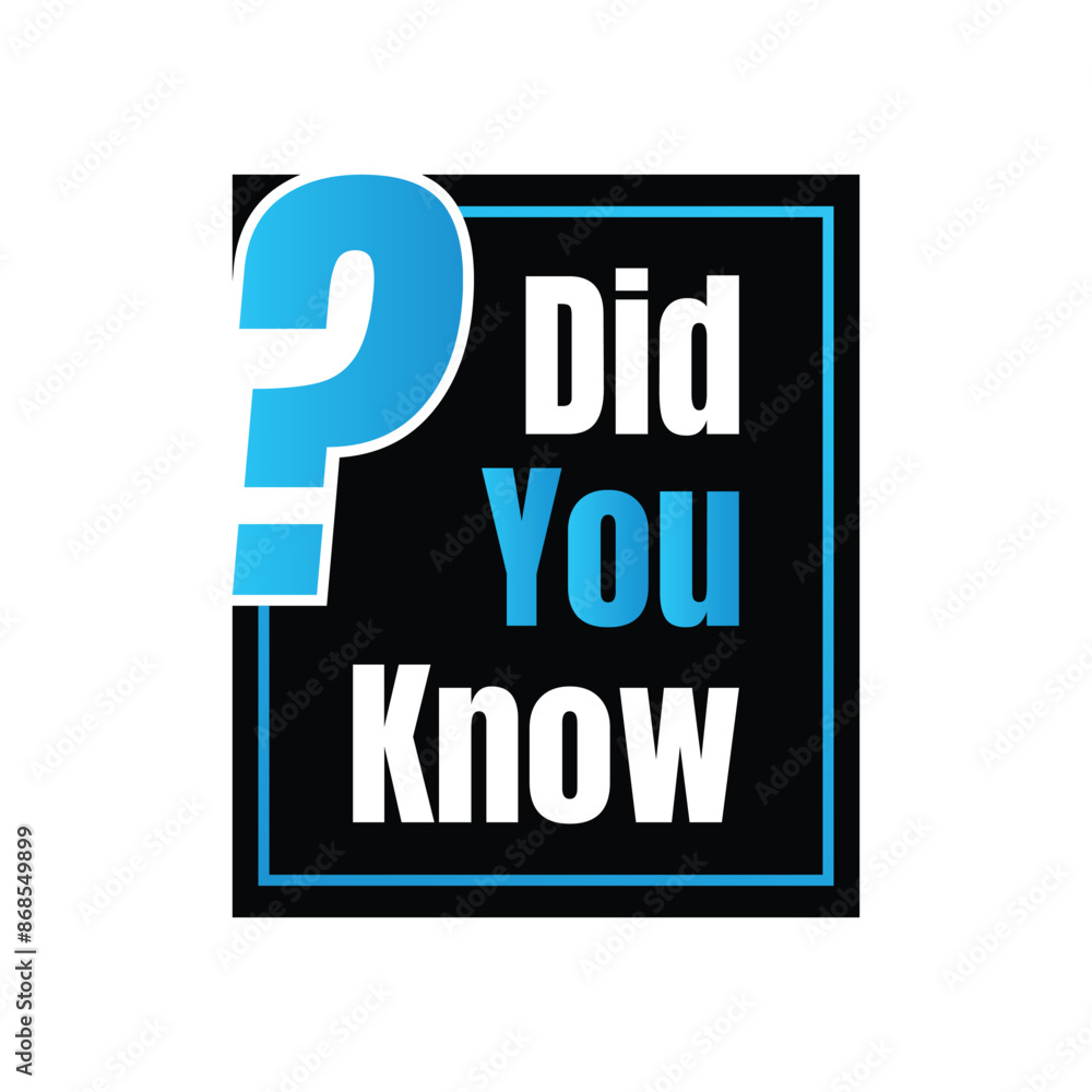 Did you know fun fact question icon illustration design, Have you heard ...