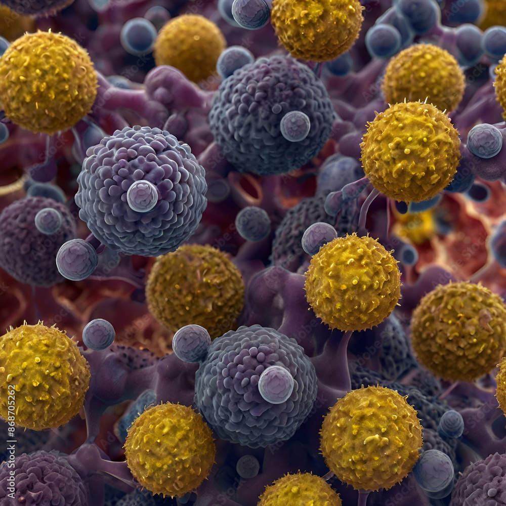 Scientific Illustration of Staphylococcus aureus Bacteria in Laboratory ...