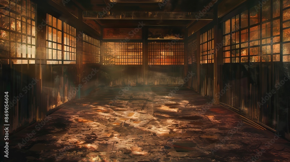 Empty Dojo Room Stock Illustration | Adobe Stock