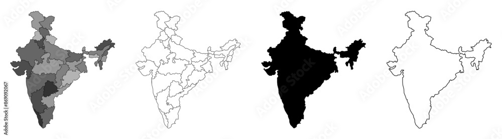 Latest & Updated maps of India 2025, with union territories Jammu ...