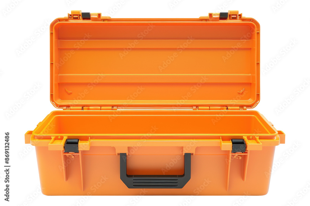 Orange plastic tool box isolated on transparent background Stock Photo ...