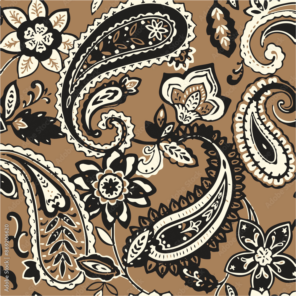 seamless Colorful paisley, background,seamless pattern Stock Vector ...