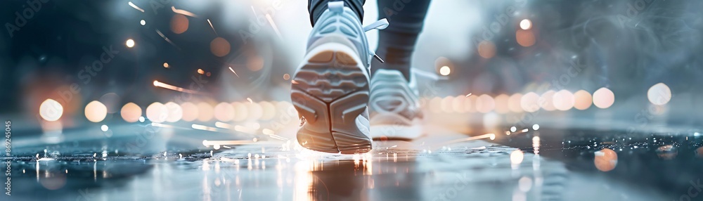 A high-energy video of a sports shoe in action, showing an athlete ...