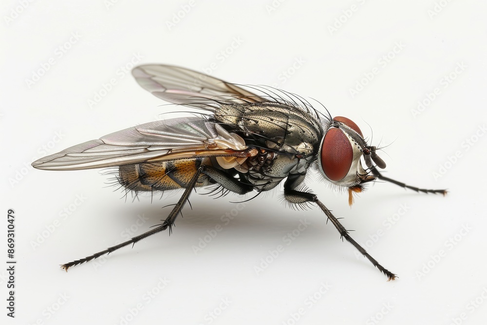 Housefly isolated on transparent png background, entomology collection ...