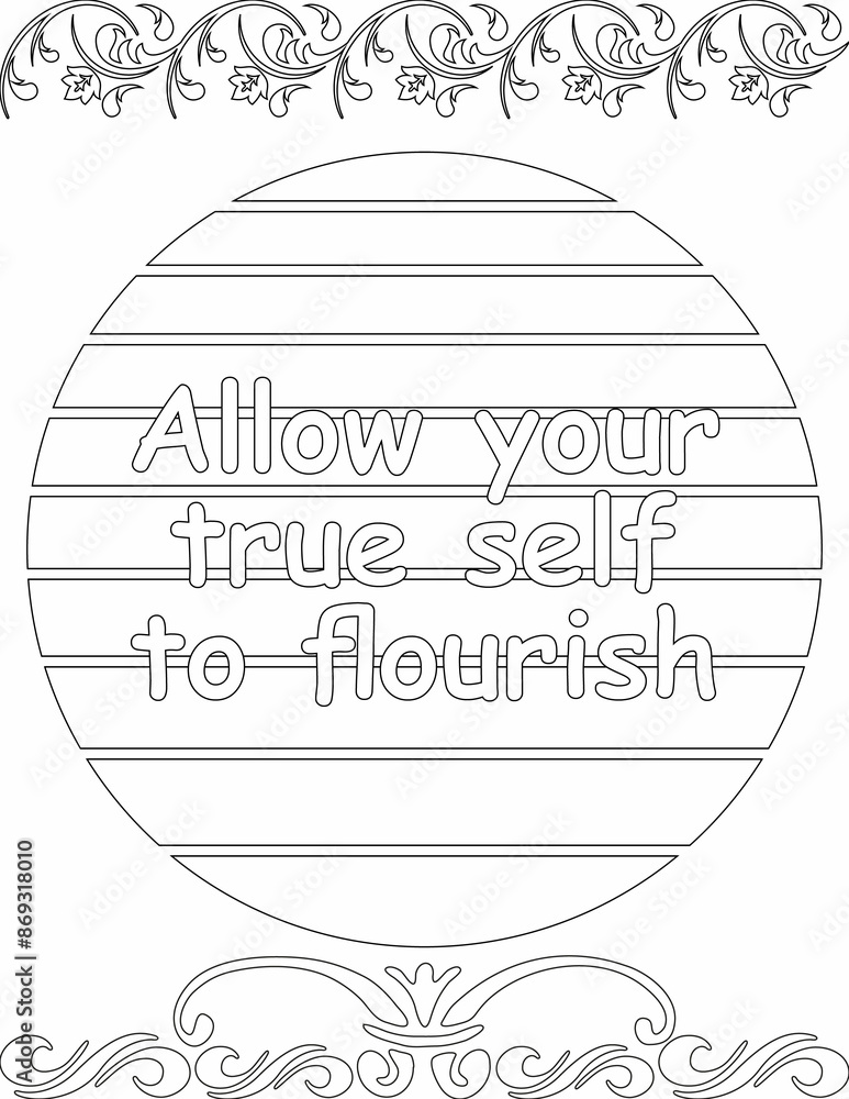 Printable motivational coloring page for kids and adults with ...