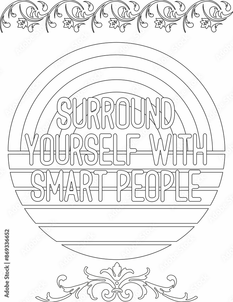Ilustração Printable motivational coloring page for kids and adults ...