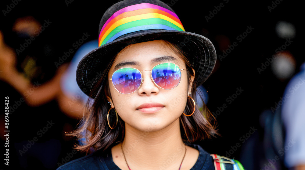 Pride Celebration Colorful Hats and Accessories Showcasing LGBTQ+ Pride ...