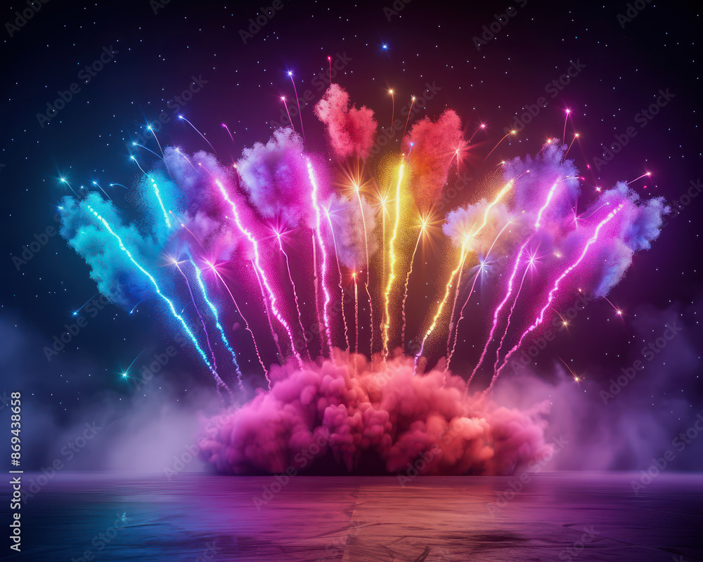 Rainbow Fireworks Display A Spectacular Celebration of Pride and Joy ...