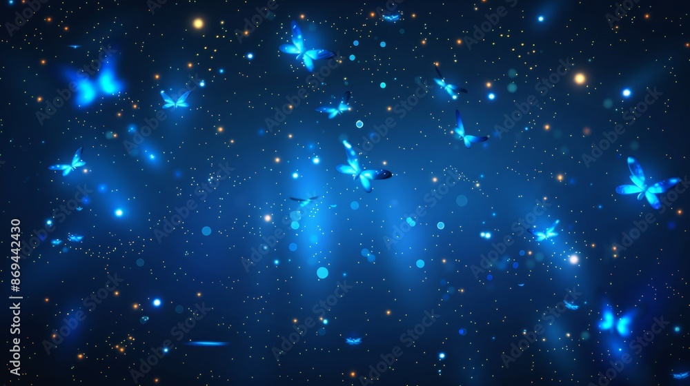 Insect design floating burst illustration with sparkle and glitter ...