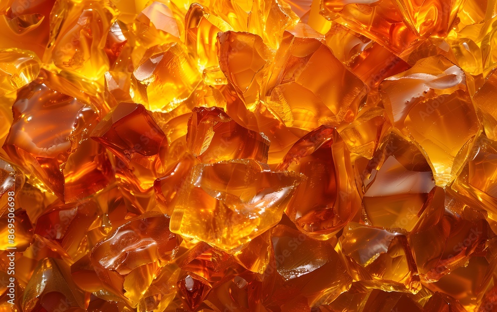 Illustration Stock Pile of amber crystals background | Adobe Stock