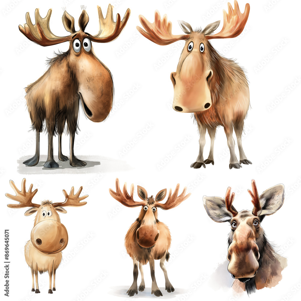 Playful Moose Clipart PNG with Transparent Background for Crafts and ...