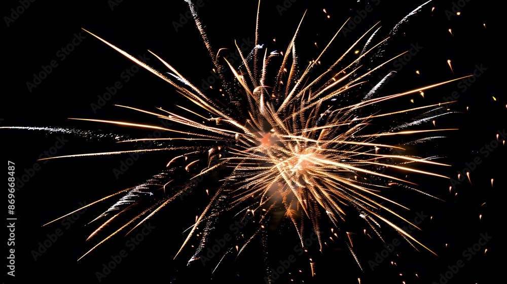 Fourth of July Fireworks: Explosive fireworks display lighting up the ...